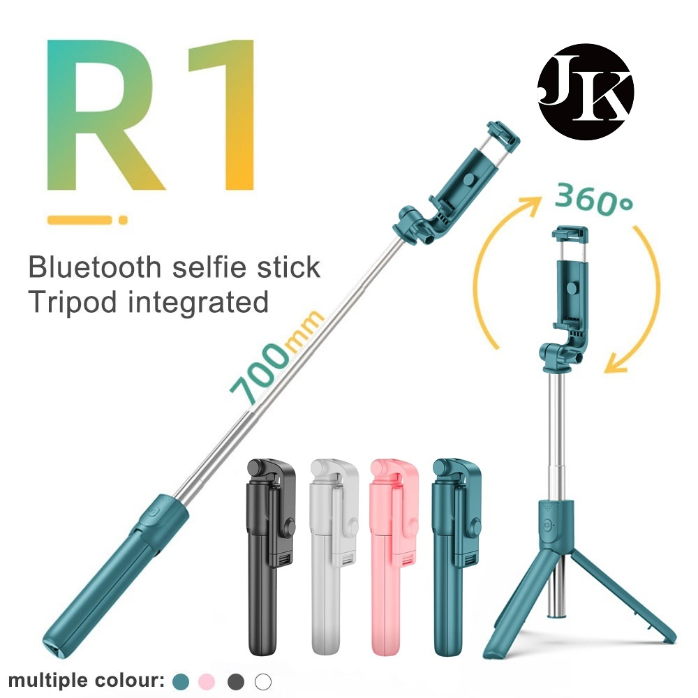 JK MALL R1 Bluetooth Mobile Selfie Stick with Tripod Remote Control ...