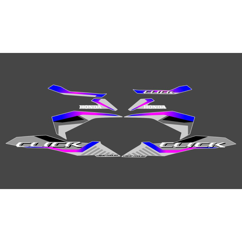 Honda Click v3 125i stock decals gradient color | Shopee Philippines