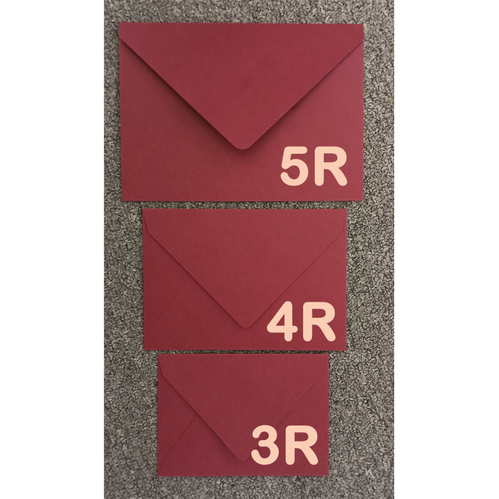 Wedding Envelope | Invitation Envelope | Maroon | 5R 4R Envelope | 10 pieces | Shopee Philippines