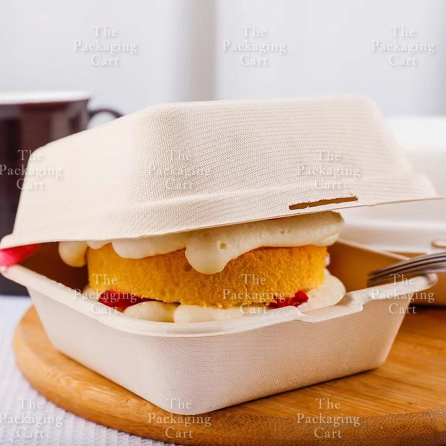 Bento Clamshell Cake Box Non grease Food Wrapper for Packaging Sandwich ...