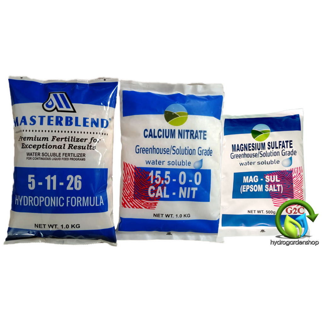 Masterblend Hydroponics Formula 1KG, Cal. Nit. 1KG, Mag sul 500g bundle ...