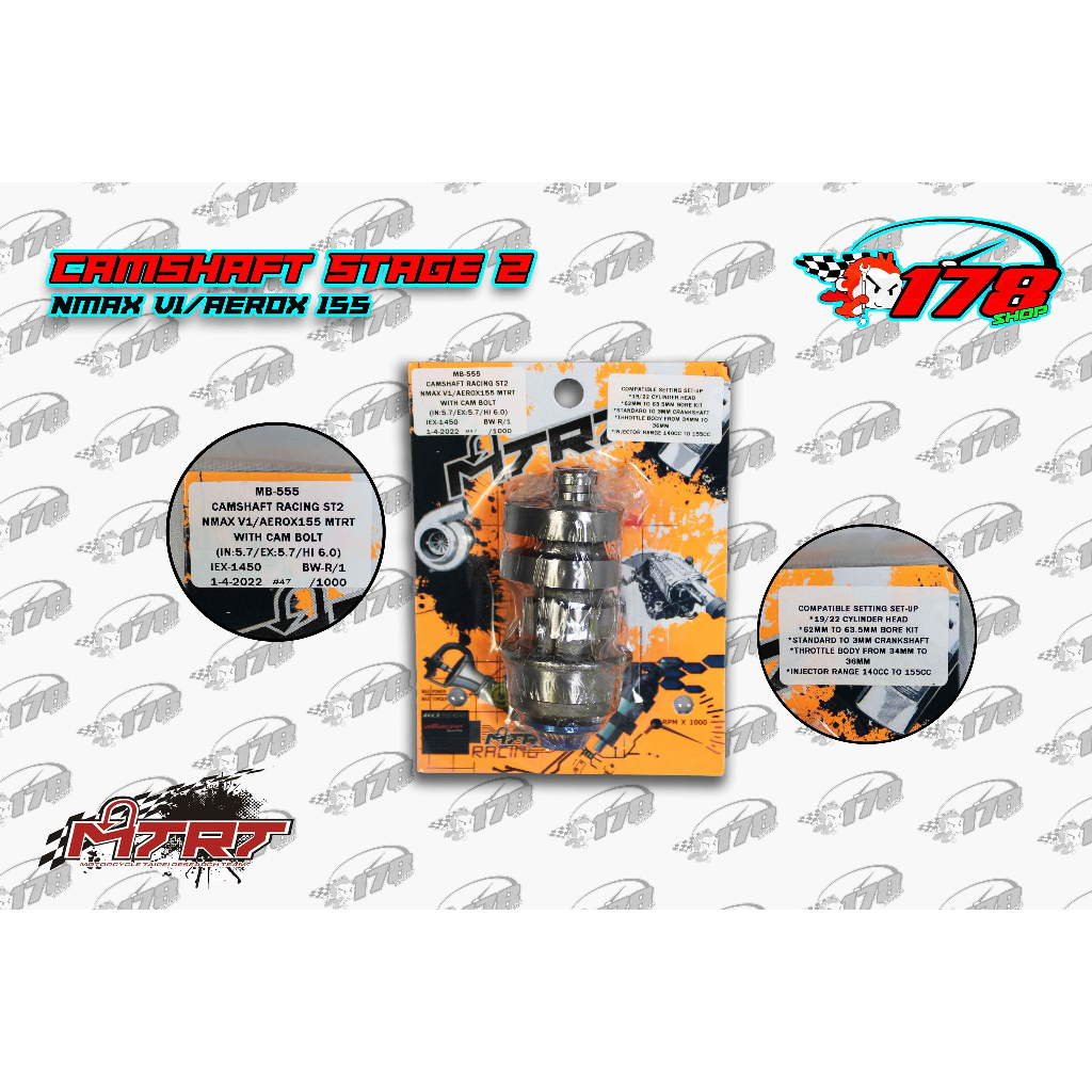 MTRT cam yamaha nmax v1/aerox155 ST2 | Shopee Philippines