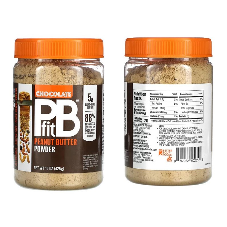 PBfit, Peanut Butter Powder, Original | Cocoa | Sugar Free | Shopee ...