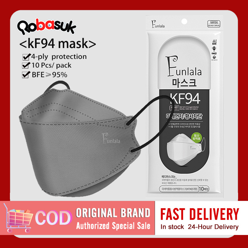 10PCS 4 Ply KF94 Korean Original Face Mask kn94 facemask Reusable ...