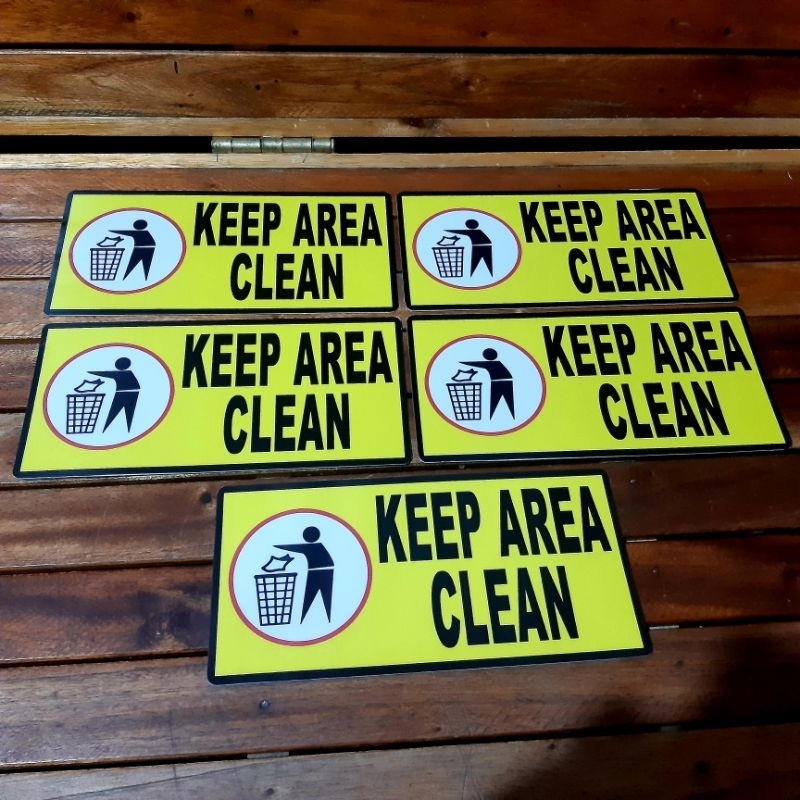 KEEP AREA CLEAN SIGN PVC TYPE WATERPROOF AND NON FADING | Shopee ...