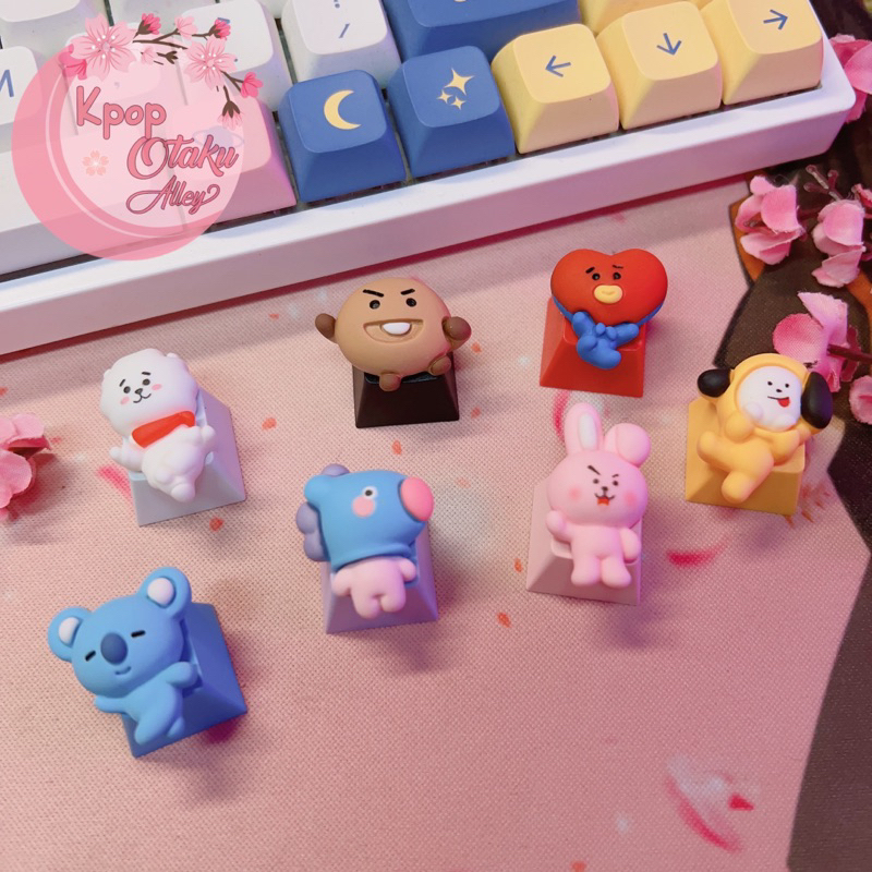 BT21 ver B Collection Artisan Keycaps | Kpop Otaku Alley Keycaps ...