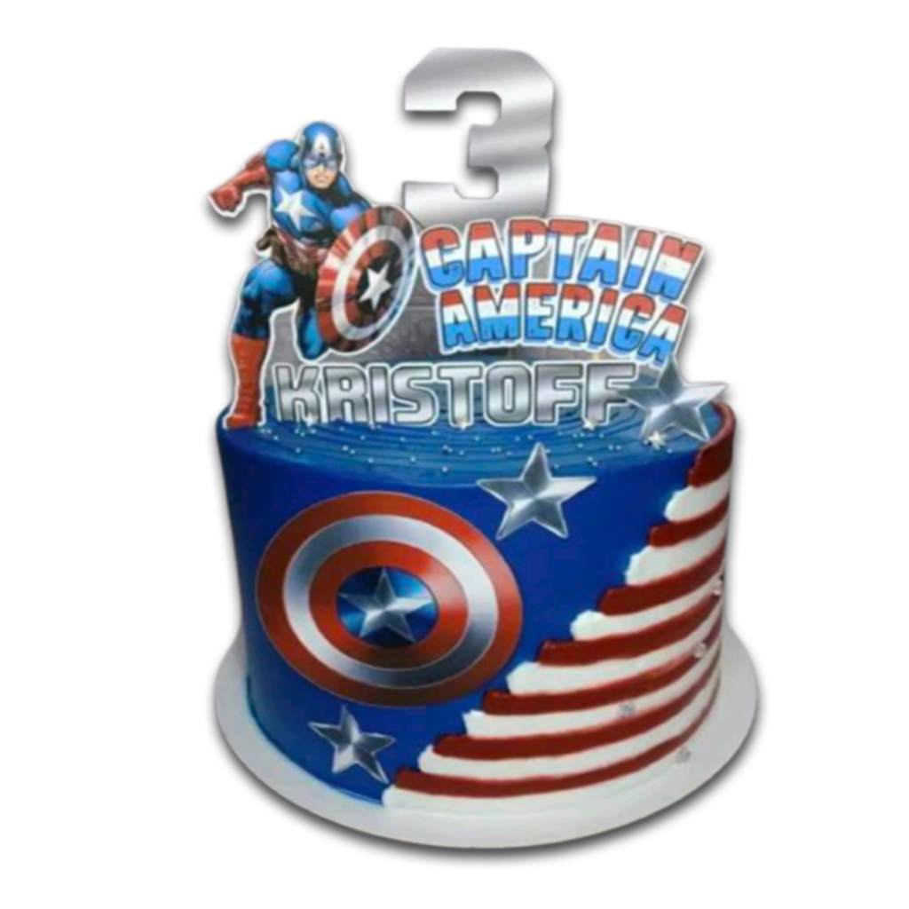 Captain America theme cake topper | Shopee Philippines