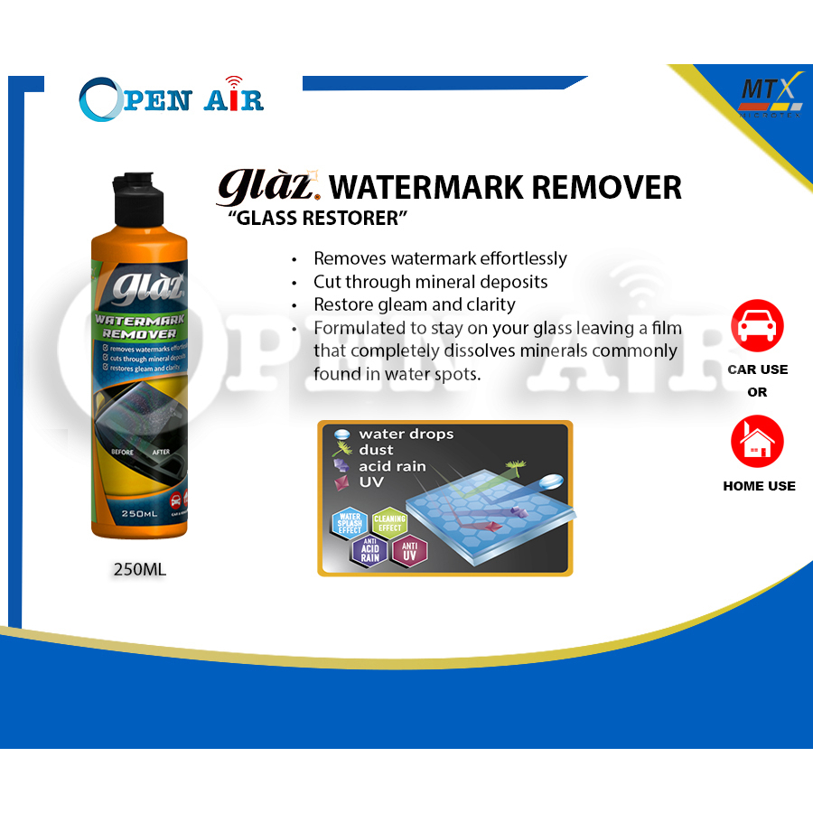 Microtex MTX Glass Detailing Glaz Watermarks Remover 250ml | Shopee ...