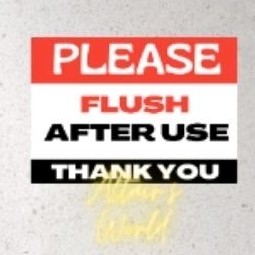 Restroom Toilet CR Bathroom Signages : Please Flush Sign Do not flush ...