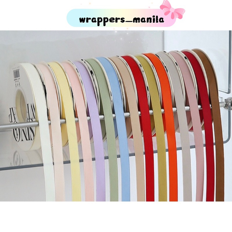 1cm Quality Plain Ribbon Gift Wrapping Bouquet Ribbon Box Wrapping ...