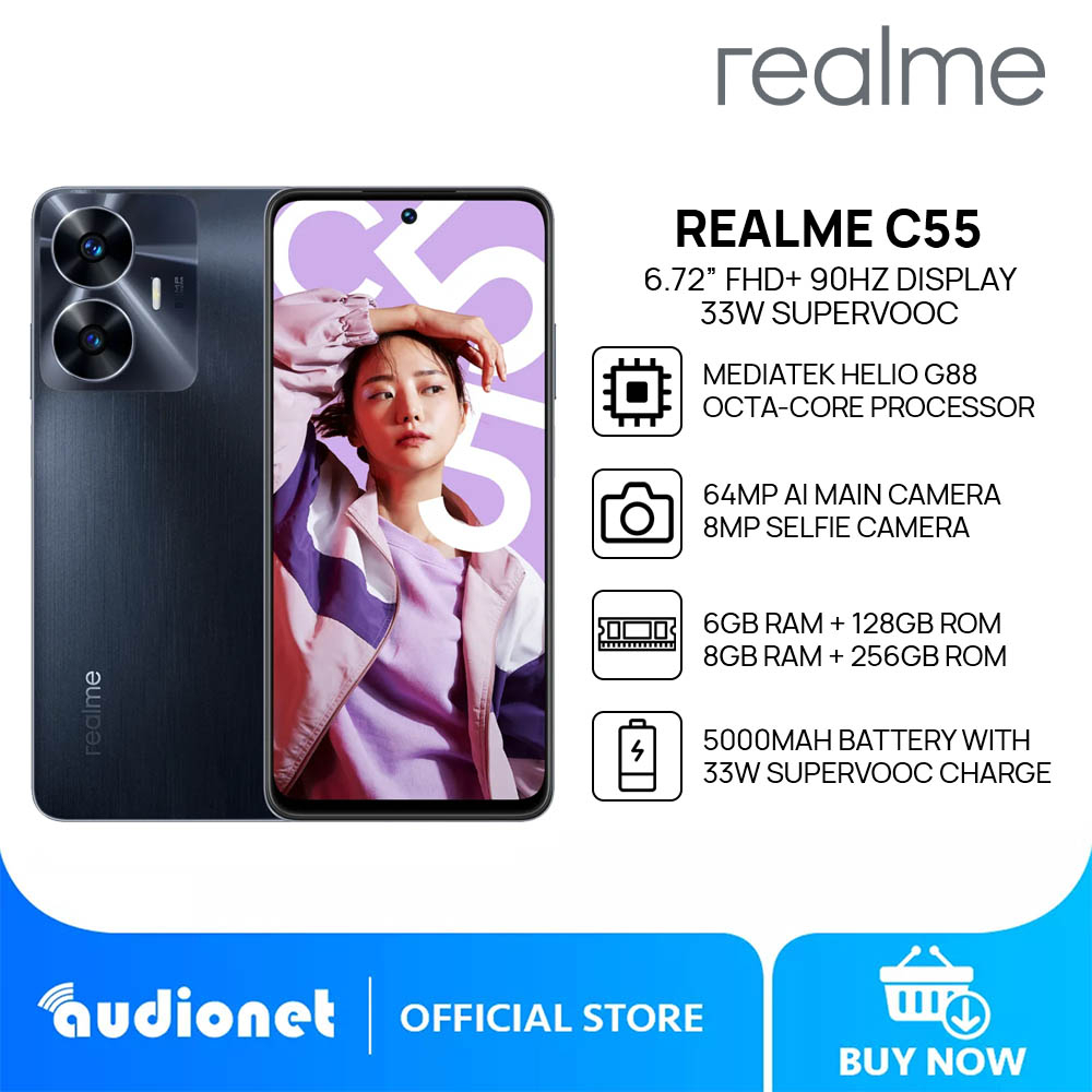 Realme C55 Smartphone | 6GB+128GB / 8GB+256GB | MediaTek Helio G88 | 6. ...