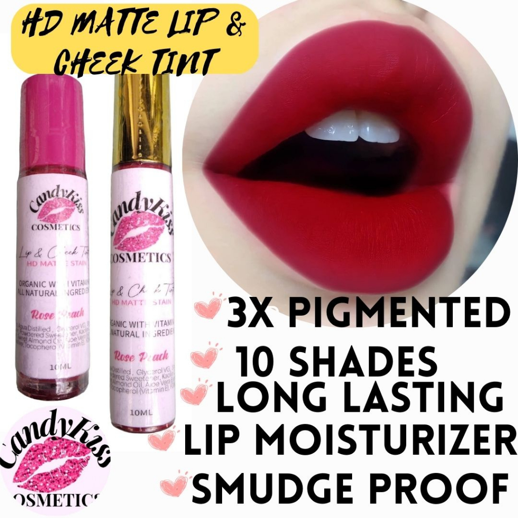 BUY 2 for 50/70 EACH, CandyKiss HD Matte Lip & Cheek Tint, 3x long lasting tint, smudge proof ...