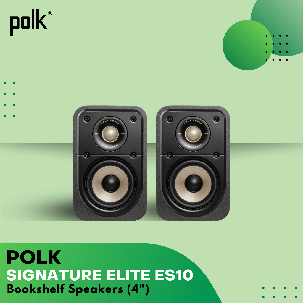 Polk Audio Signature Elite ES10 bookshelf/ surround speakers (black ...
