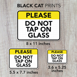 Do Not Tap On Glass Sign / Laminated Signage / Sign Board | Shopee ...
