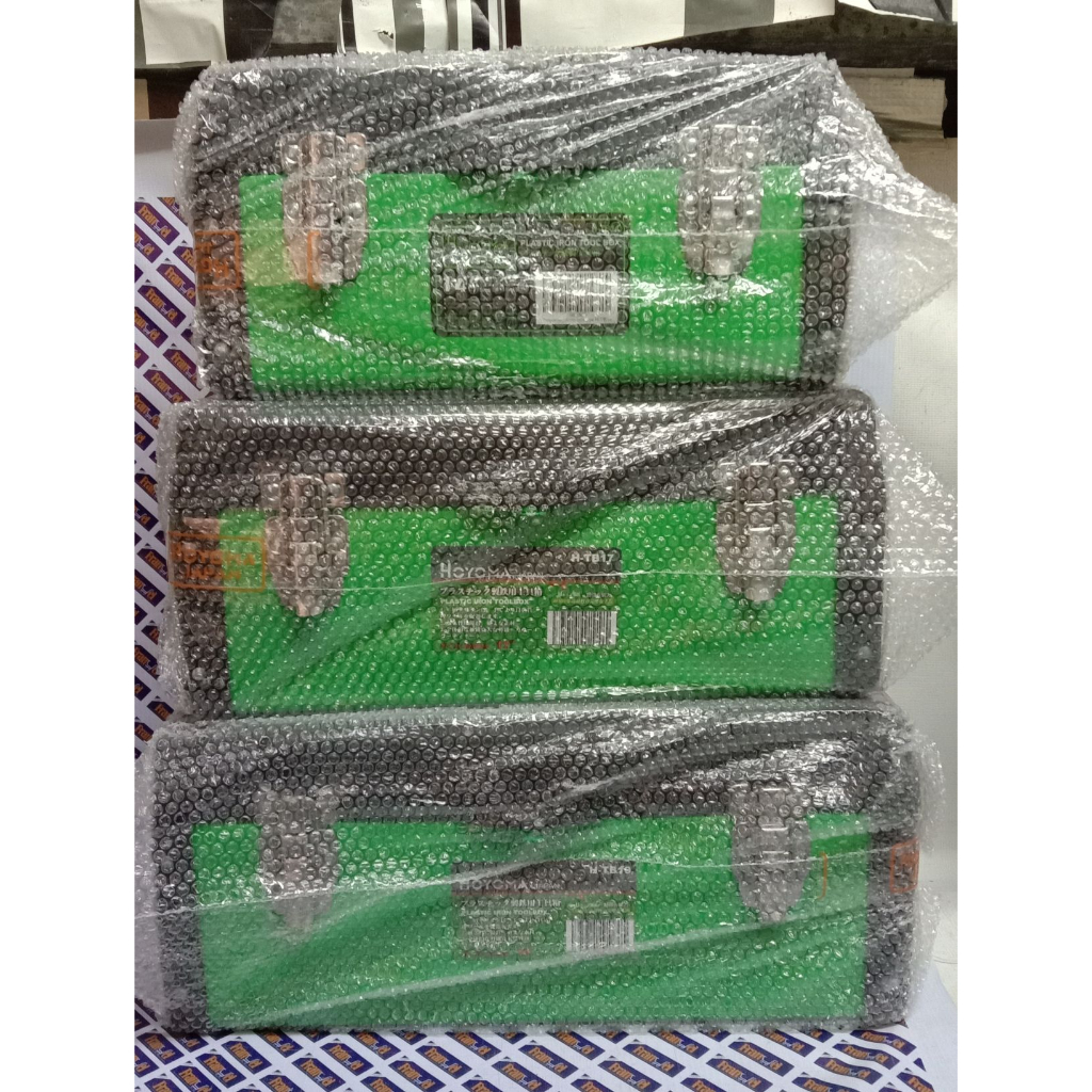 Plastic Iron Tool Box 14" | 17" | 19" With Buckle Latches Plastic ...