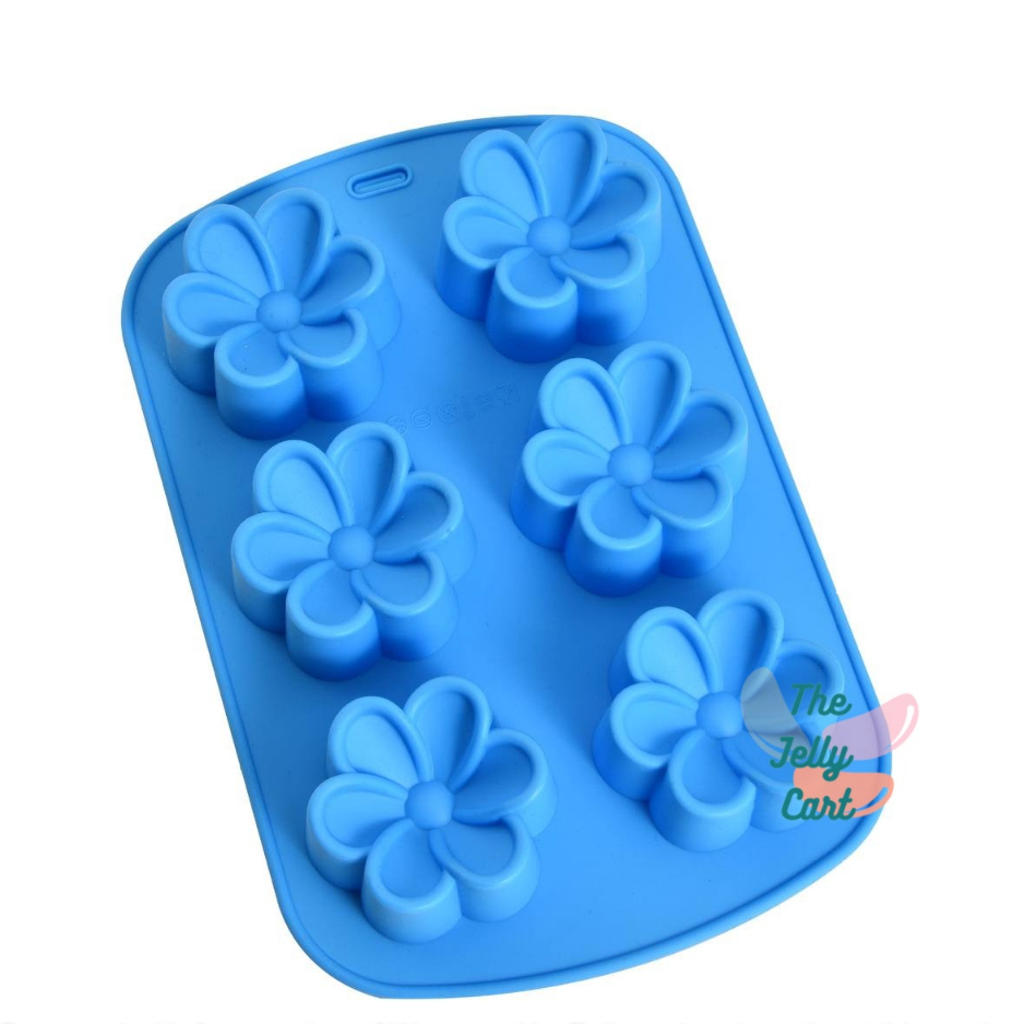 6-Cavity Plum Blossom Flower Cake Jelly Mouse Mold Ice Cube Soap ...