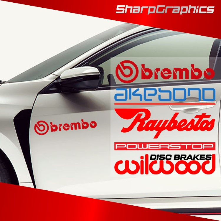 Brembo Akebono POWERSTOP wilwood Reybestos JDM Brake Brand Sticker ...
