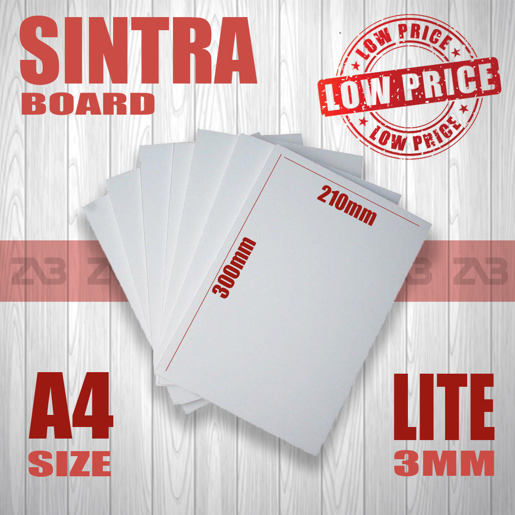 10 pcs 3mm Sintra Board White A3 / A4 / A2 / A5 Size Lite | Shopee Philippines