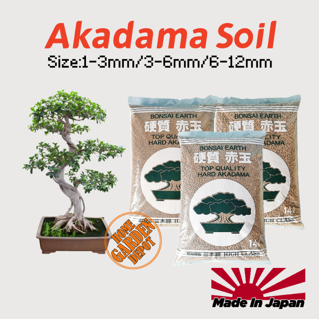 JAPAN Quality Bonsai Earth Triple Line Akadama Soil Approx 10 kg Sack ...
