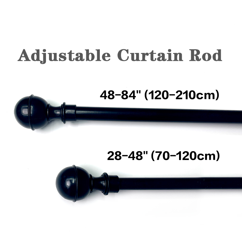 curtain rod 48'' - 84'' bracket iron adjustable scalable bedroom ...