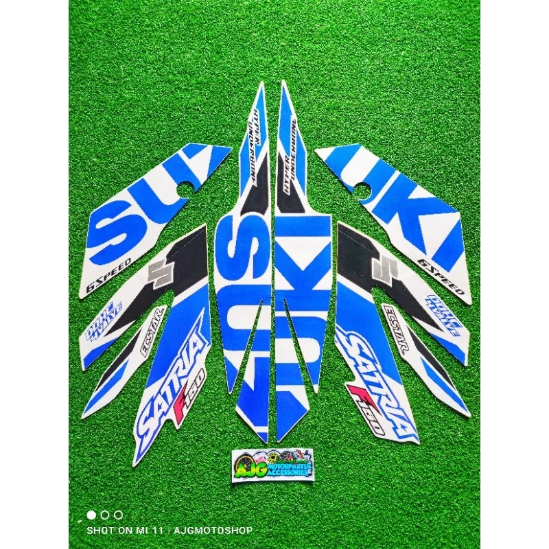 WHITE / BLUE DECALS FOR SUZUKI RAIDER 150 FI 2023 | Shopee Philippines