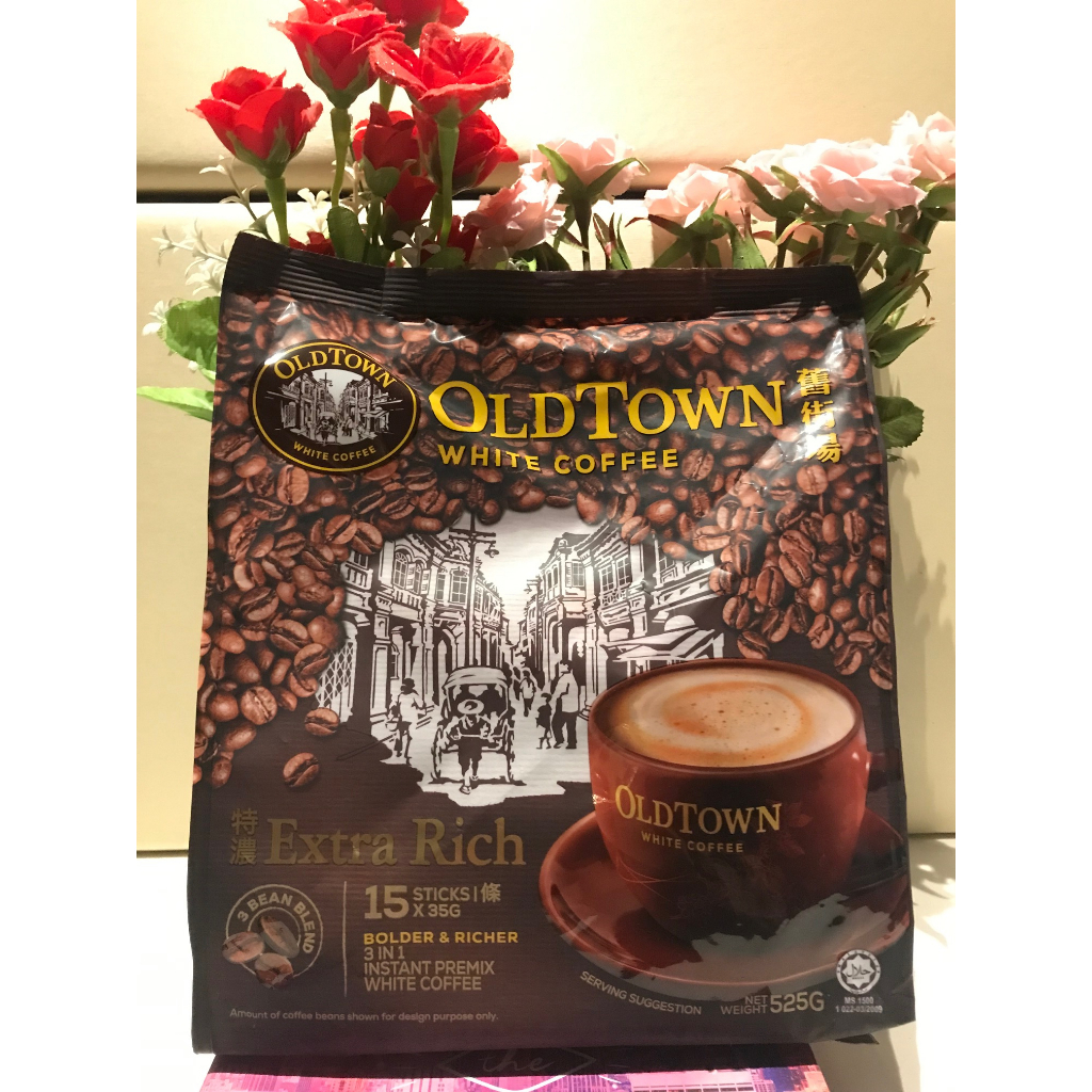 OldTown White Coffee - Dark Roast Extra Rich (15 sticks x 35g=525g per pack) from Malaysia ...