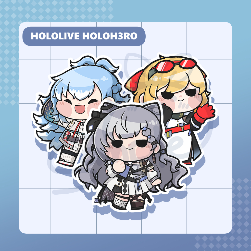 Hololive Indonesia Holoh3ro Laminated Vinyl Stickers┃nimica shop ...