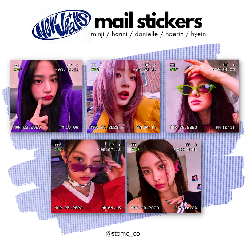NJZ Mail Stickers | STOMO CO. || minji hanni danielle haerin hyein new ...
