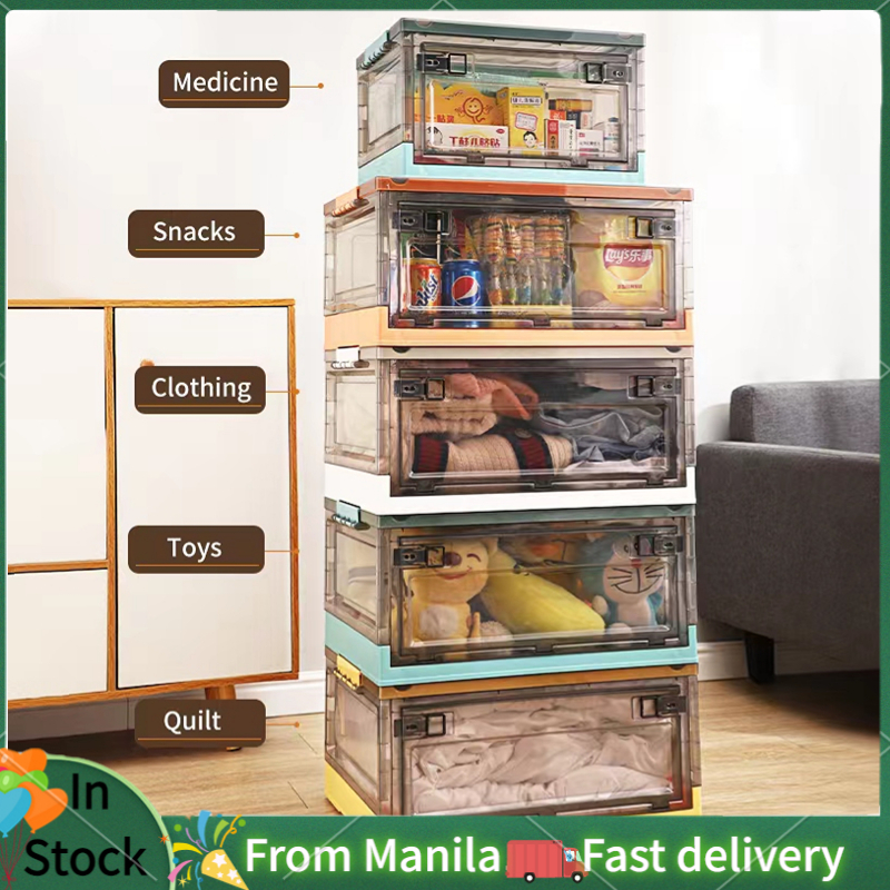 PoP-Transparent Foldable storage box waterproof plastic clothes box ...