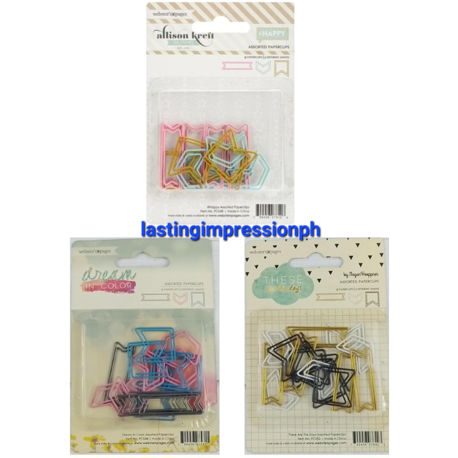 Webster's Pages Assorted Paper Clips 15/Pkg | Shopee Philippines