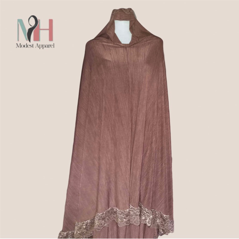 High Quality Laced Mukna Set / Prayer Dress Hijab with Skirt | Shopee ...
