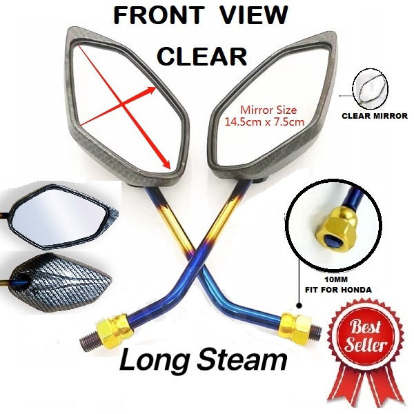 RUSI SURF 110-125 / Clear Side Mirror Motorcycle Carbon Long Steam ...