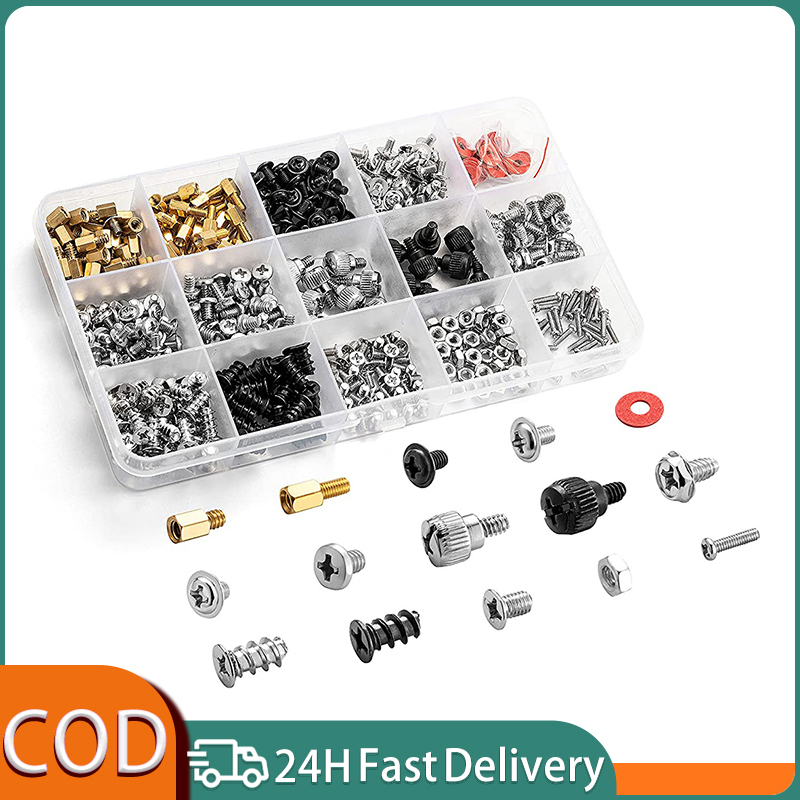 502pc Computer Screws Assortment Kit,Motherboard Standoff Risers Screw ...