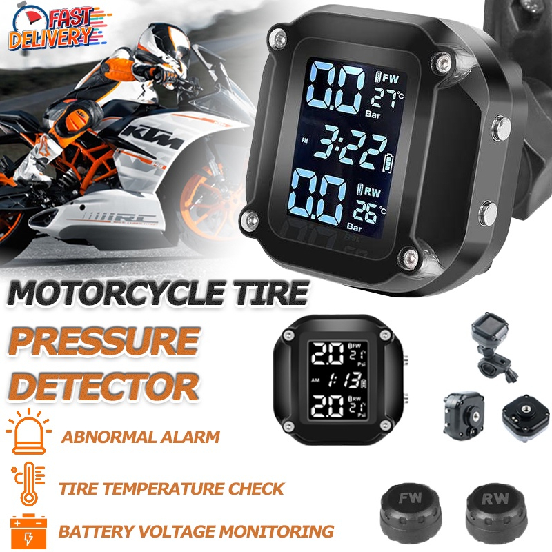 Motorcycle Tire Pressure Monitor TPMS Detector System Motorcycle TPMS ...