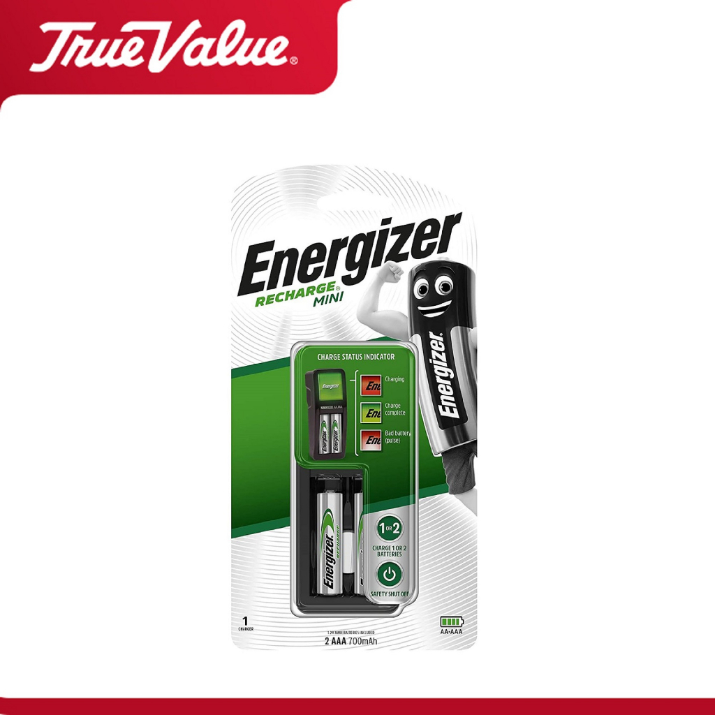 Energizer Mini Charger CHPC4 with 2pcs Rechargeable AAA Battery Fast ...