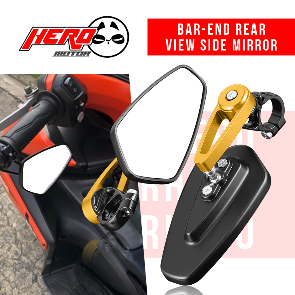 Bar End Side Mirror Ultra White Lens Aluminum Alloy Made in Thailand ...