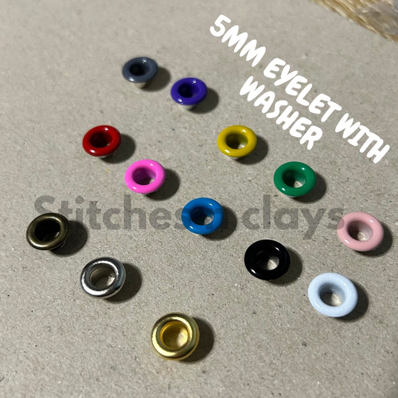 SnC 5mm Colored Eyelet with Washer 50pairs/pack | Shopee Philippines