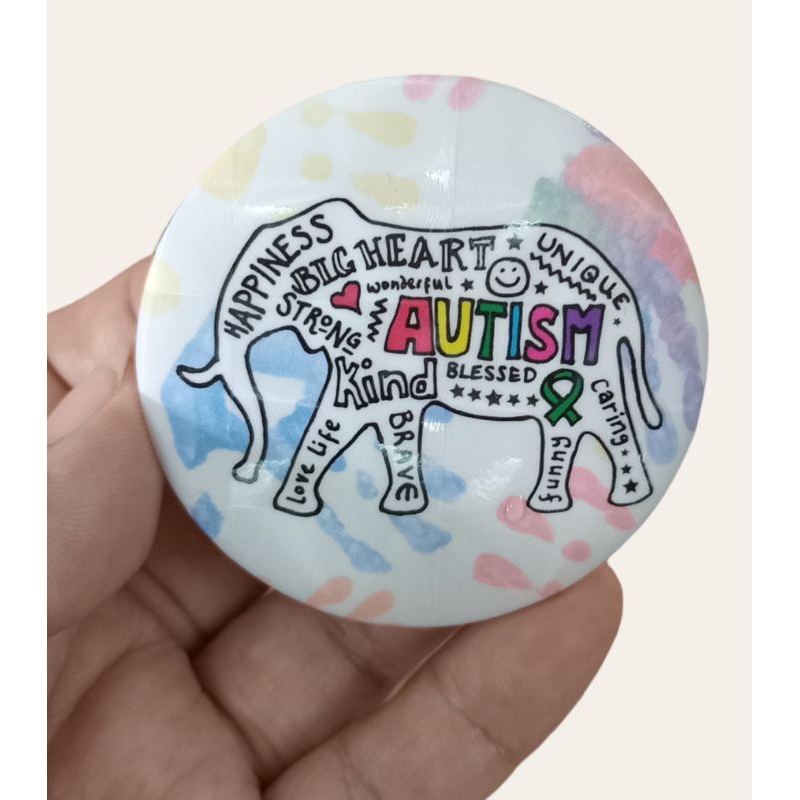 Button Pin Badge for Autism Awareness Badge for Bags and Clothing with ...