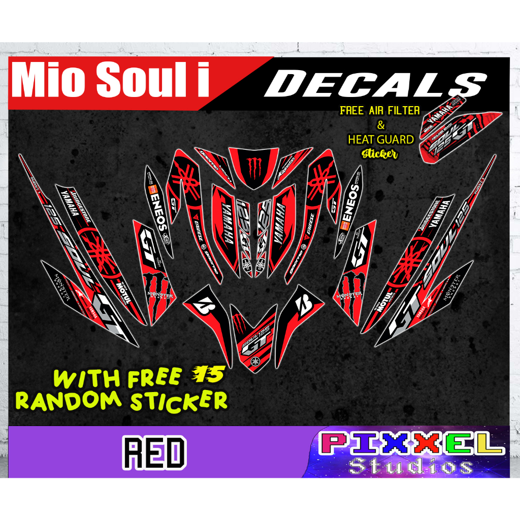 YAMAHA MIO SOUL i 125 FULL DECALS STICKERS | Shopee Philippines