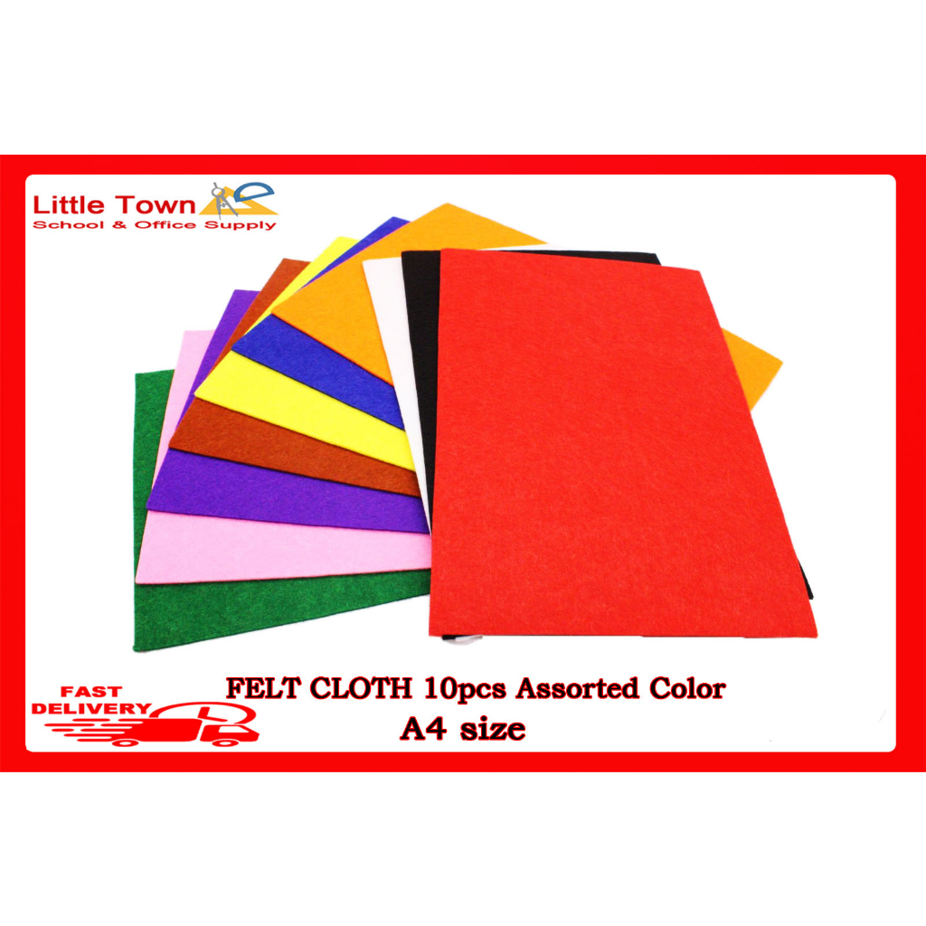Non-woven Felt Fabric Polyester Cloth 10pcs assorted color Felt Cloth ...