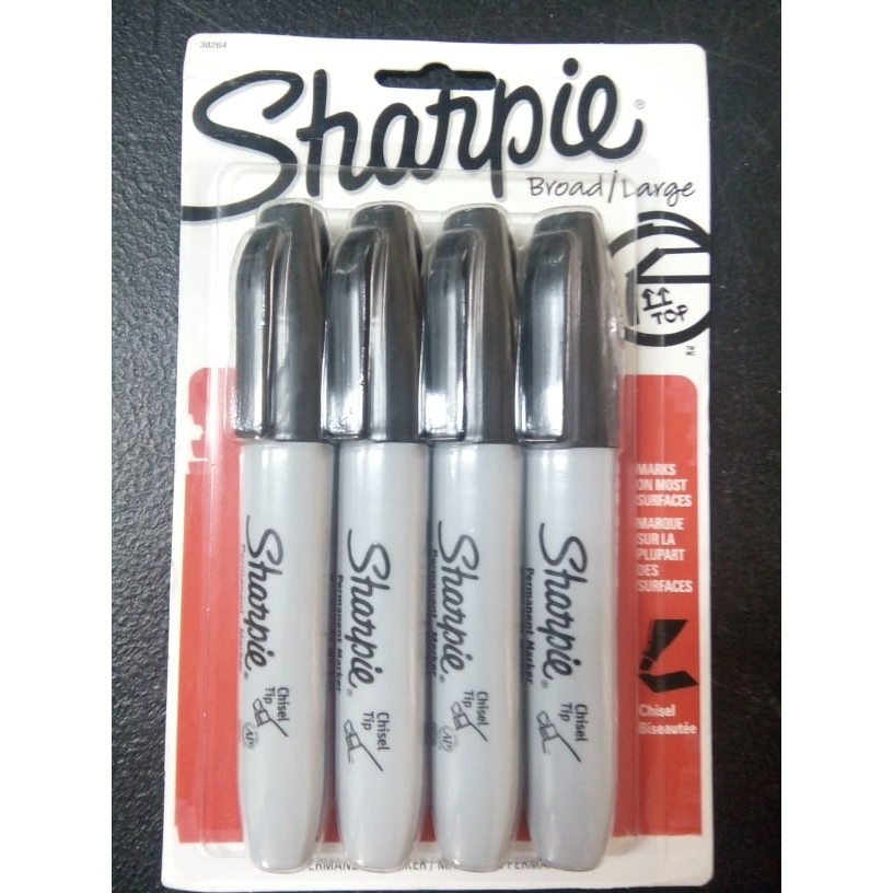 Sharpie Permanent Marker Chisel Type 4pcs per Pack | Shopee Philippines