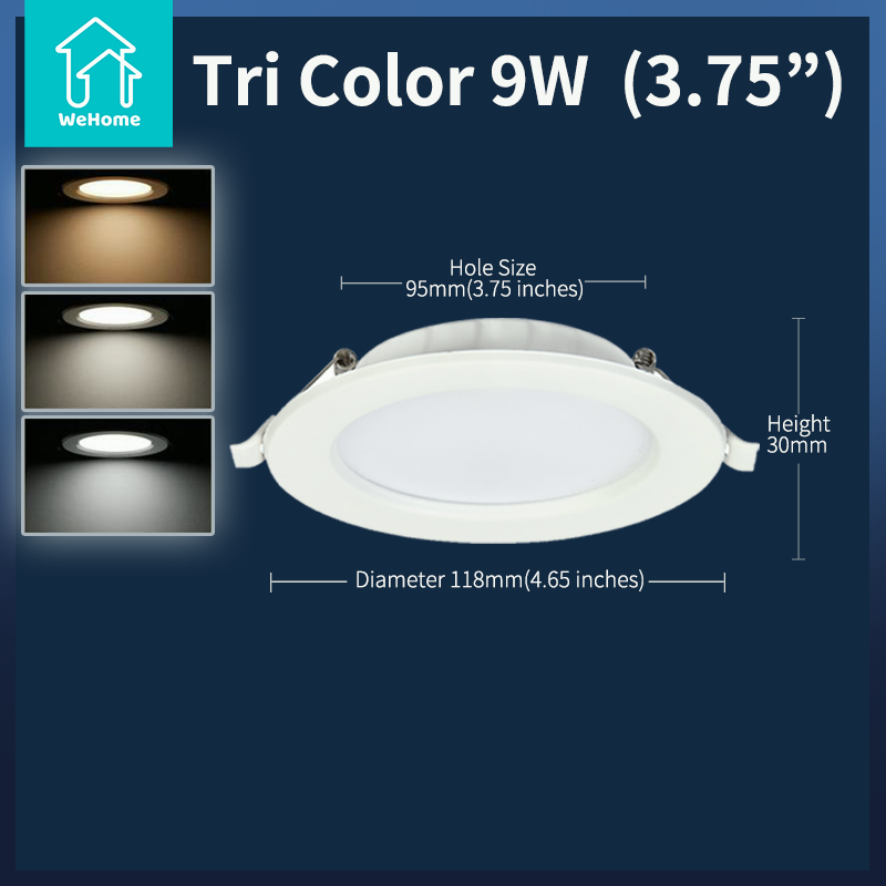 WeHome Ultra Thin LED Ceiling Light Pin Light, 6500K Daylight, 5W 9W ...