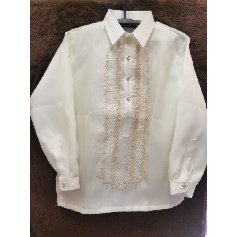 BARONG TAGALOG-TAIWAN JUSSI-CREAM COLOR | Shopee Philippines