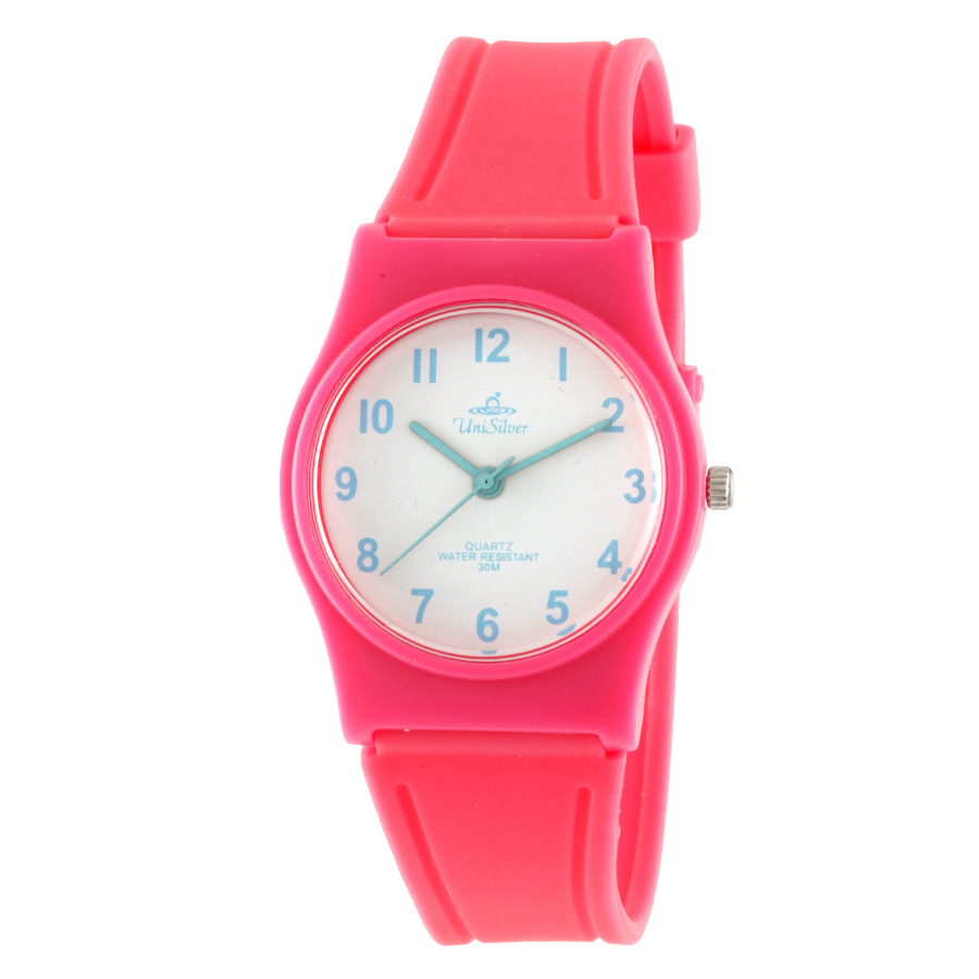 UniSilver TIME Women's Small Pink/White Analog Rubber watch KW4655-1003 ...