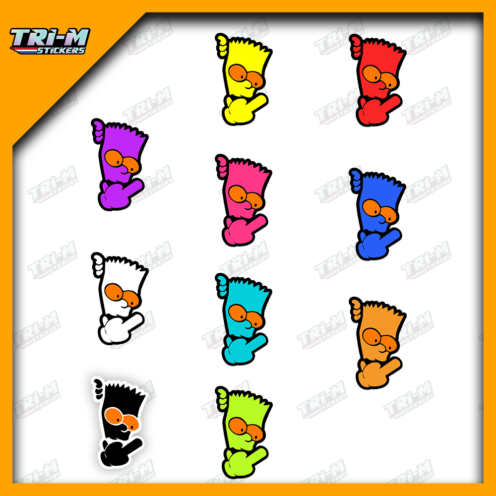 Bart F*ck u Sticker Motorcycle Sticker Tumbler Sticker Car Sticker ...
