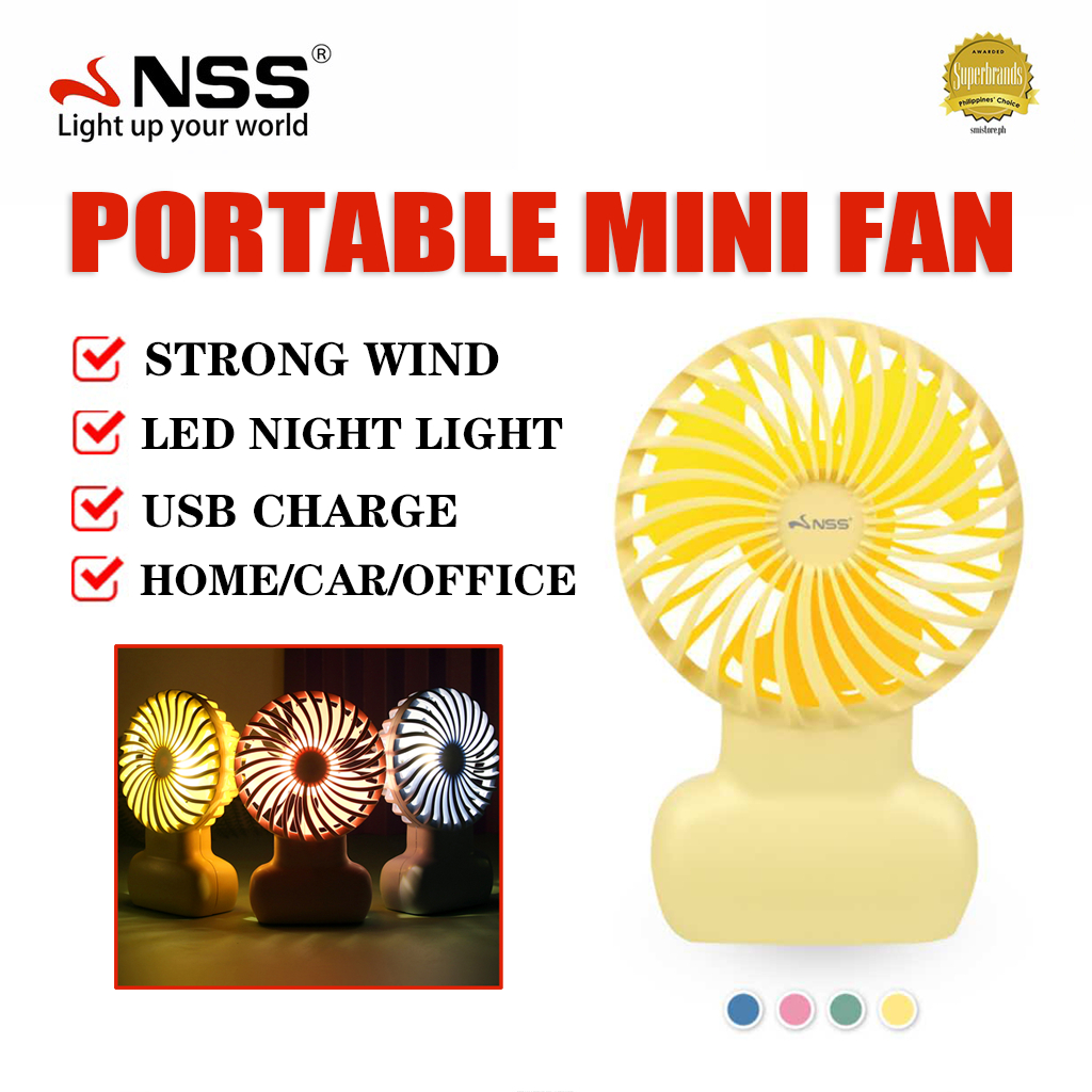 NSS Mini Electric Fan Hand Fan Rechargeable USB Fan Portable Fan ...