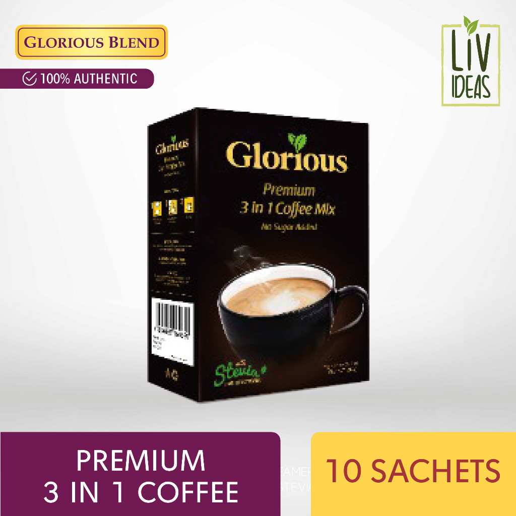 Glorious Blend Premium 3 in 1 Coffee Mix 21g x 10 sachets (Sweetened ...