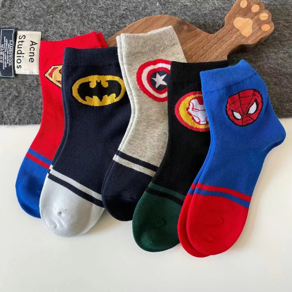 5 pairs set kids socks cartoon design socks | Shopee Philippines
