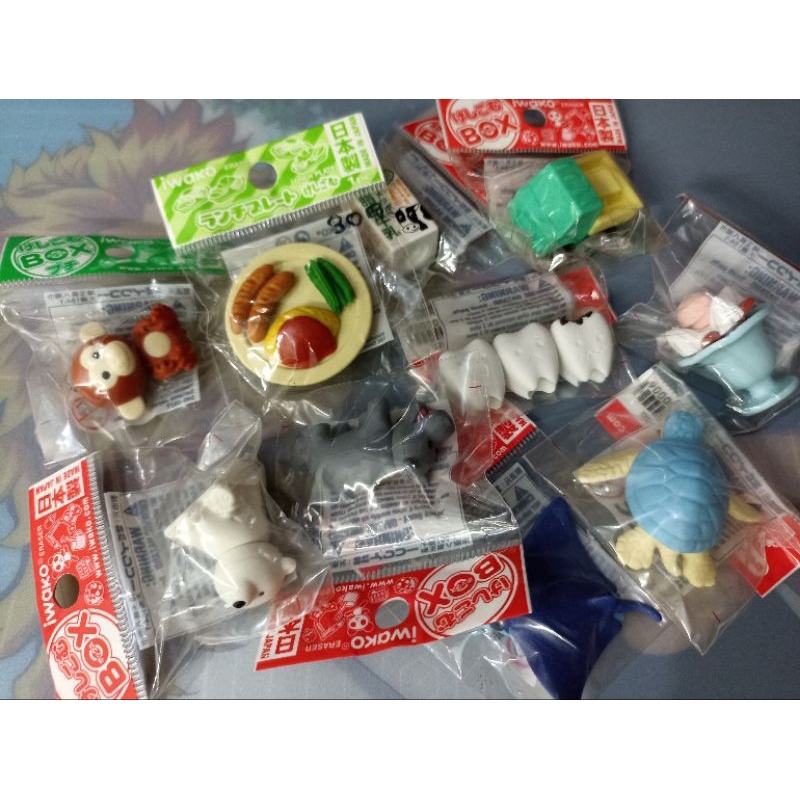 Iwako Eraser (sealed w/ plastic), Cute Animal Figure Eraser Collectible ...