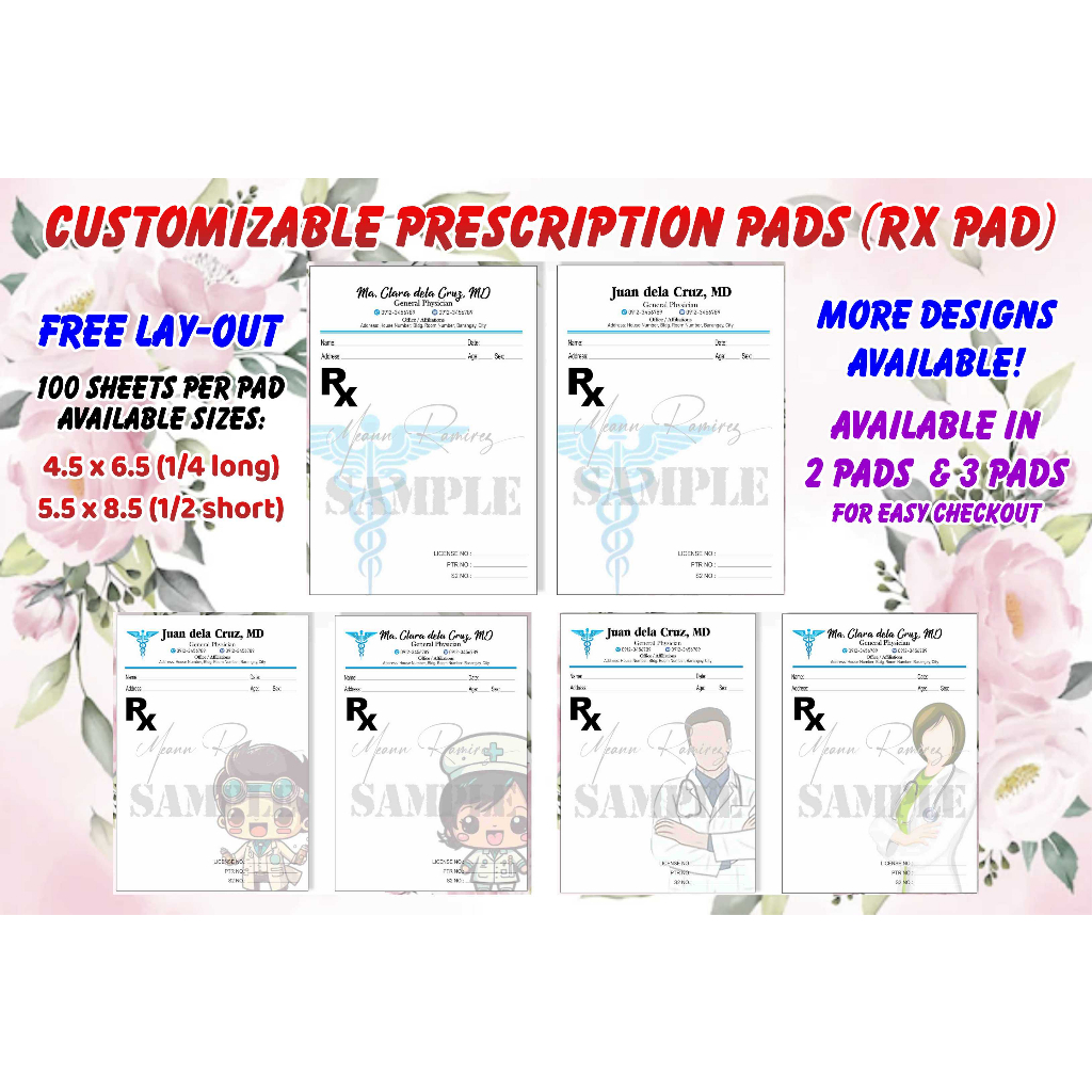 Customized RX PAD (Prescrption Pad) | Shopee Philippines